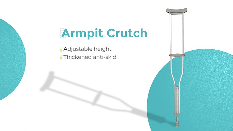 Wholesale medical aluminum under arm axillary crutches for disabled