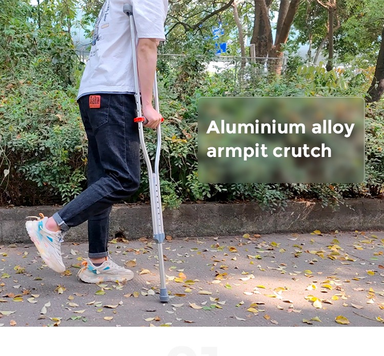 Wholesale medical aluminum under arm axillary crutches for disabled