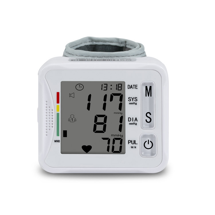 Digital blood pressure monitor smart portable wrist arm bp rechargable ...