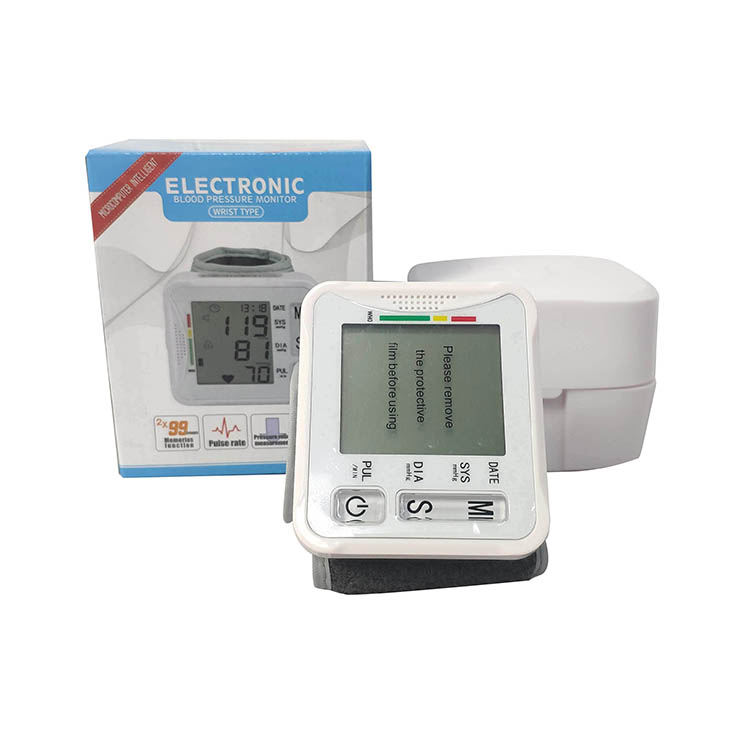 Digital blood pressure monitor smart portable wrist arm bp rechargable ...