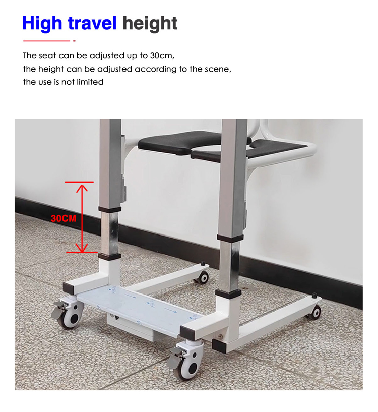 Patient transfer wheel chair elderly move electric lift with commode ...