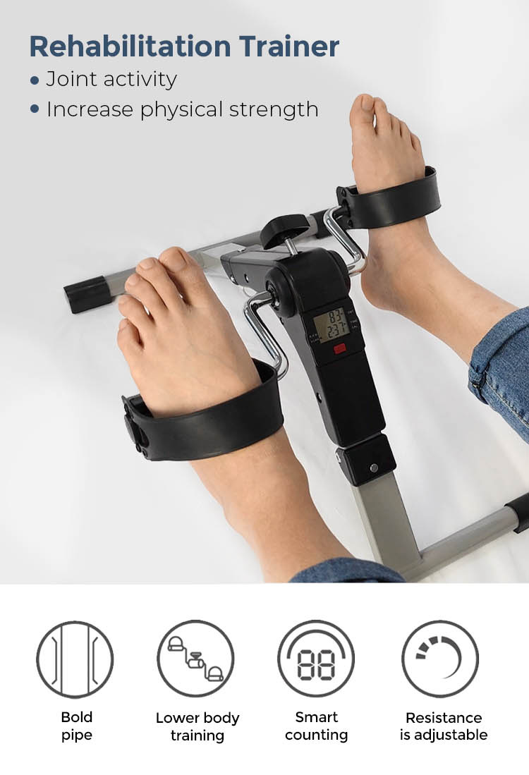 Home pedal exerciser mini indoor foldable hand and foot physical ...