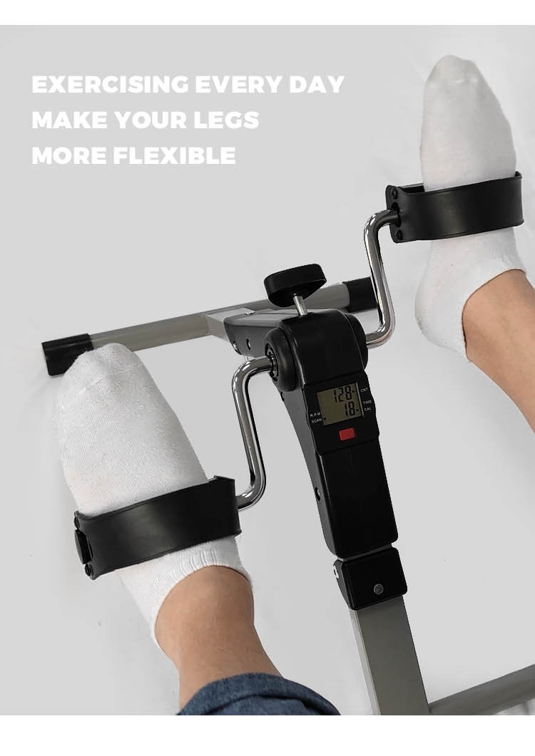 Home pedal exerciser mini indoor foldable hand and foot physical ...