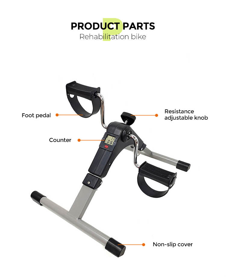 Home pedal exerciser mini indoor foldable hand and foot physical ...