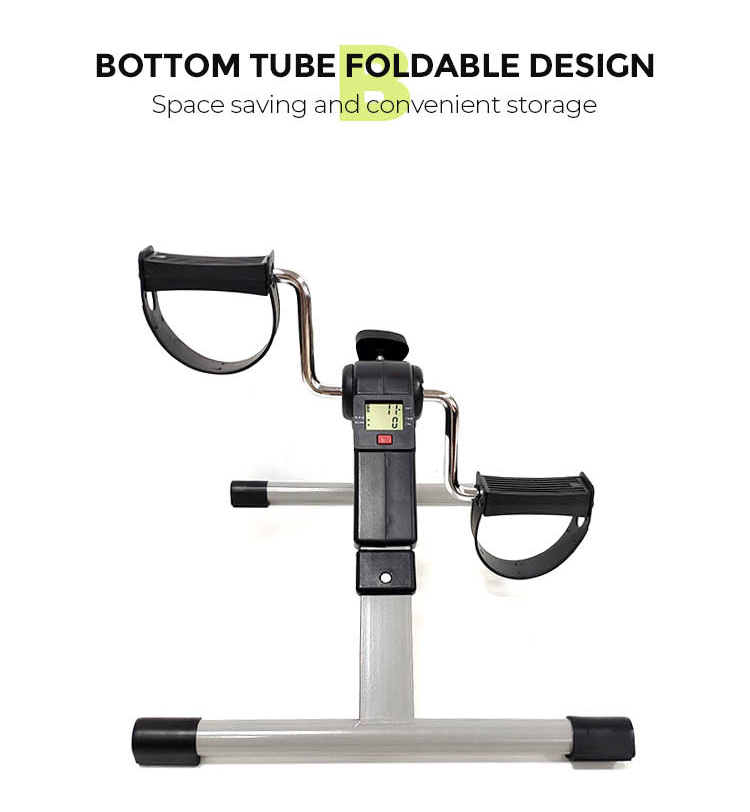 Home pedal exerciser mini indoor foldable hand and foot physical ...