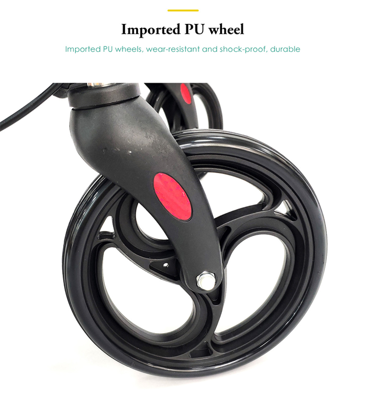 Aluminum rollator custom logo lightweight folding 4 wheels