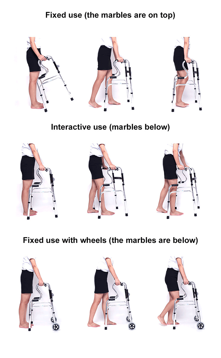 What aid helps elderly walk?